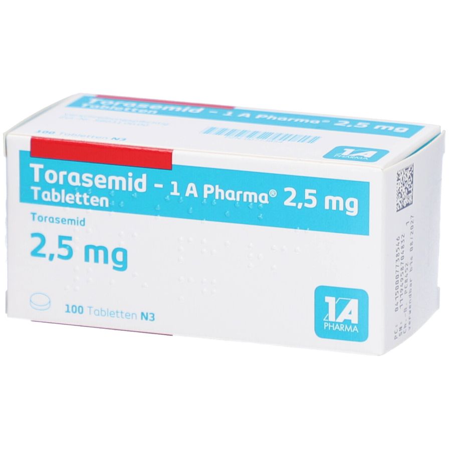 Torasemid - 1 A Pharma® 2,5 mg 100 St - shop-apotheke.com