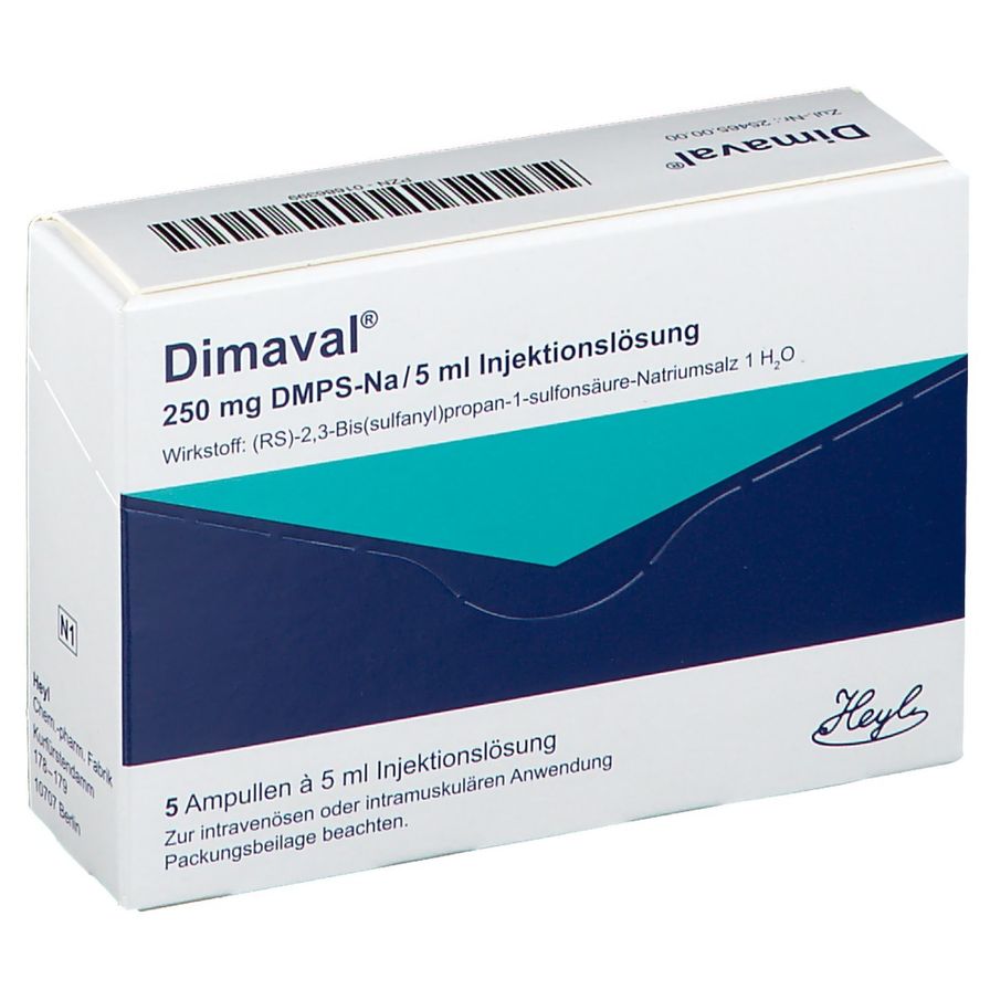 Dimaval® 250 mg DMPS-Na/5 ml 5x5 ml - shop-apotheke.com