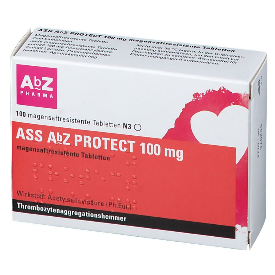 ASS AbZ PROTECT 100 mg 100 St - shop-apotheke.com