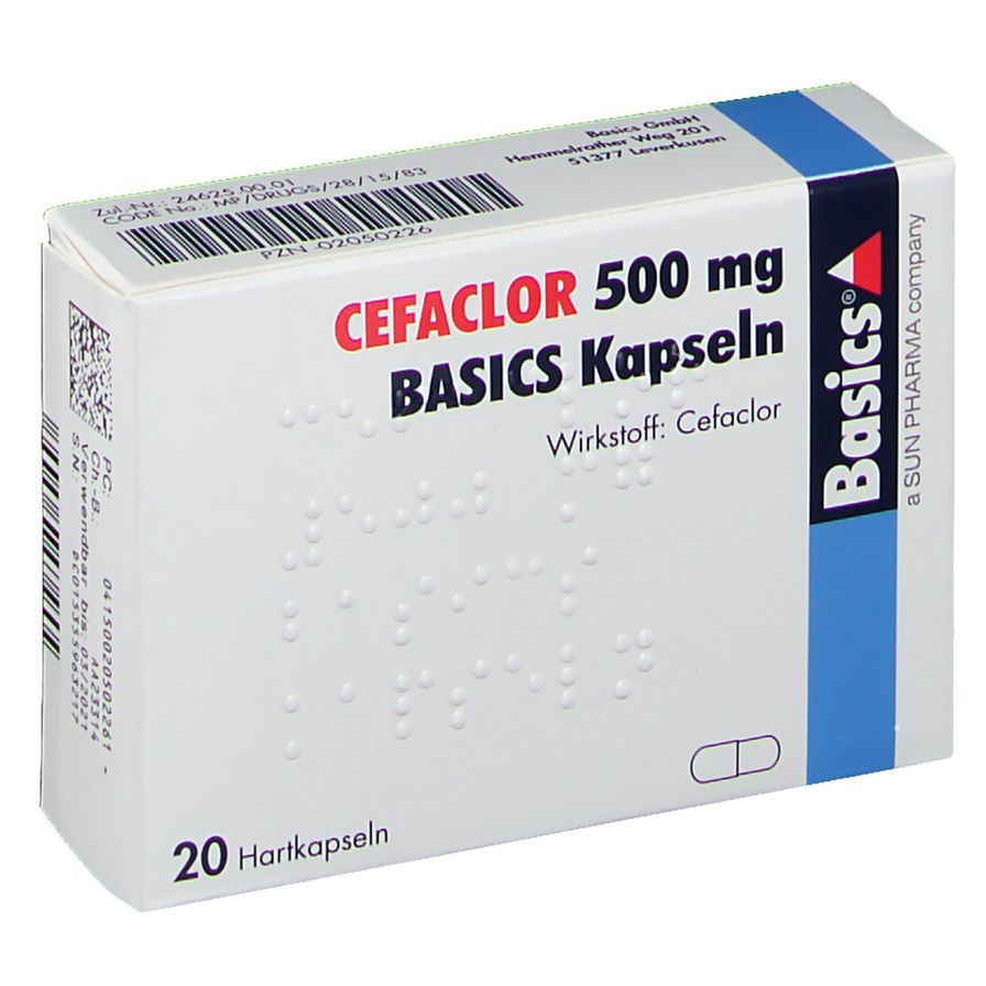 CEFACLOR 500 mg BASICS 20 St - shop-apotheke.com