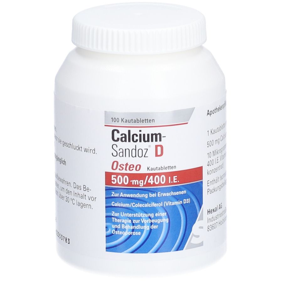 Calcium-Sandoz® D Osteo 500 mg/400 I.E. 100 St - shop-apotheke.com