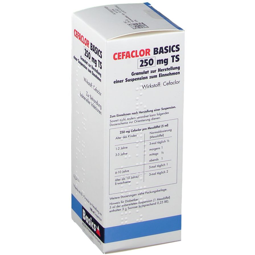 CEFACLOR BASICS 250 mg TS 100 ml - shop-apotheke.com