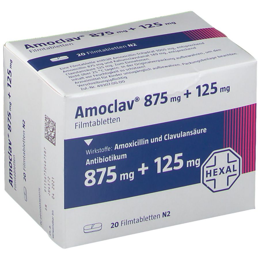 Amoclav® 875 mg + 125 mg 20 St - shop-apotheke.com