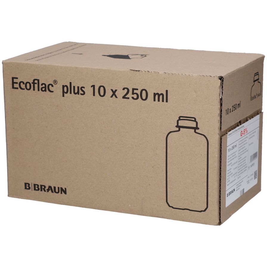 Glucose 5 % B. Braun Ecoflac® plus 10x250 ml - shop-apotheke.com