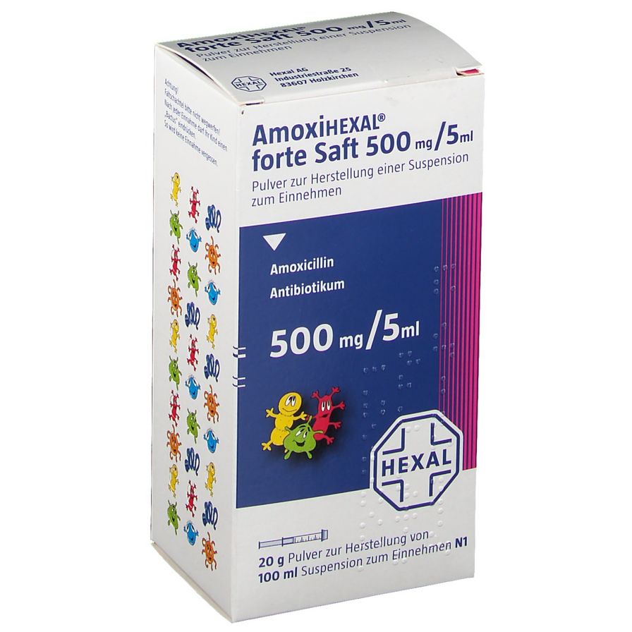 AmoxiHEXAL® forte Saft 500 mg/5 ml 100 ml - shop-apotheke.com