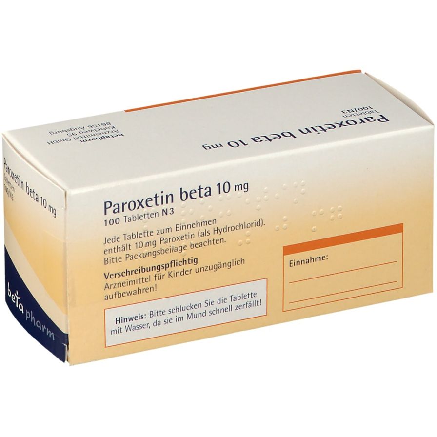 Paroxetin beta 10 mg 100 St - shop-apotheke.com
