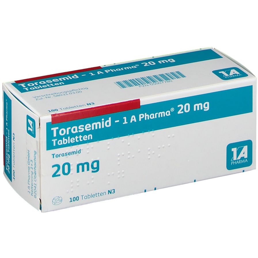 Torasemid - 1 A Pharma® 20 mg 100 St - shop-apotheke.com
