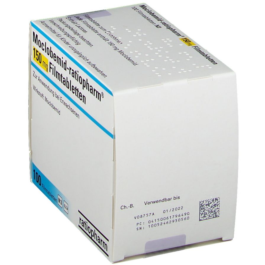Moclobemid-ratiopharm® 150 mg 100 St - shop-apotheke.com