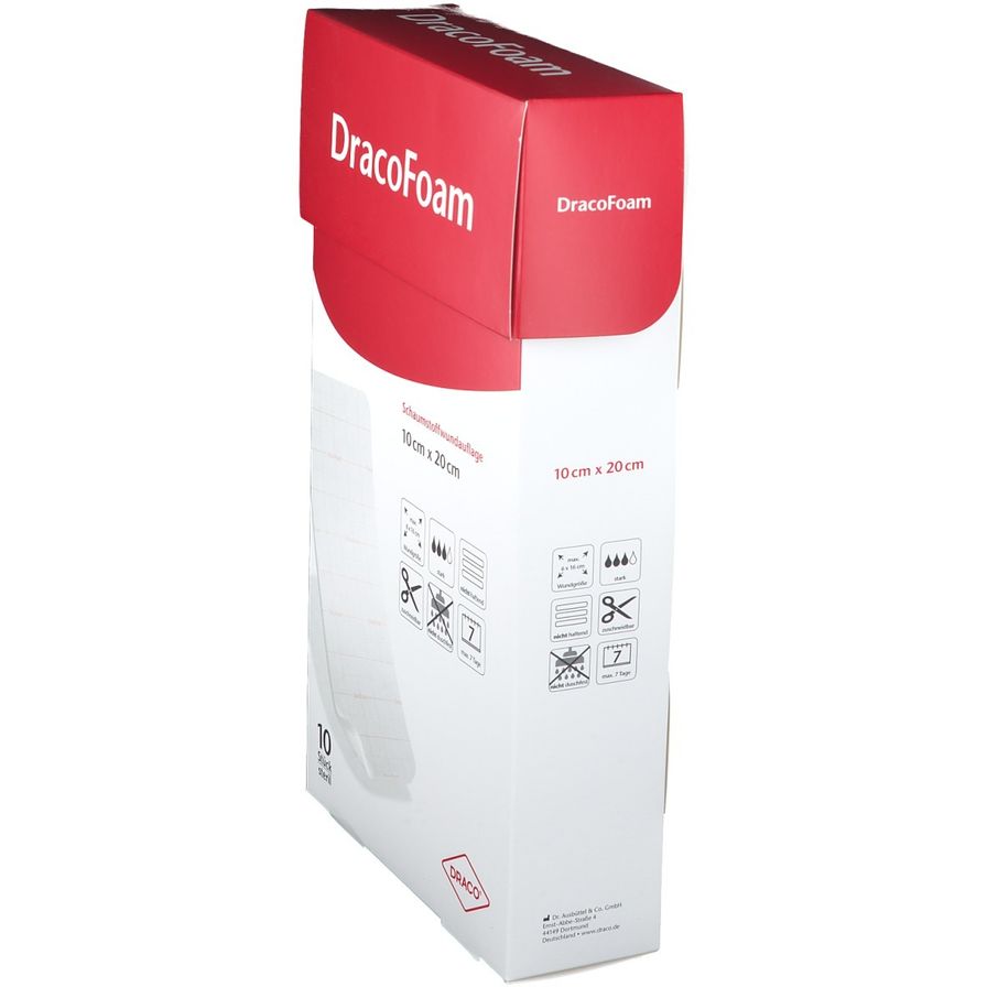 DracoFoam Schaumstoffwundauflage 10 x 20 cm 10 St - shop-apotheke.com