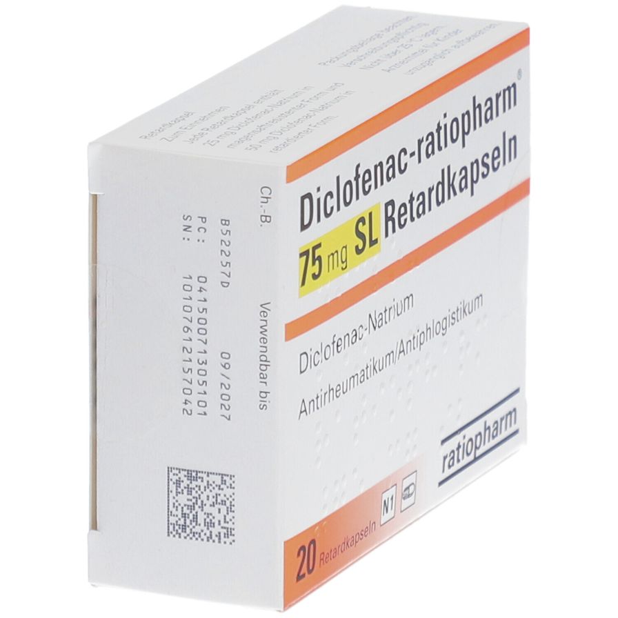 Diclofenac-ratiopharm® 75 mg SL 20 St - shop-apotheke.com