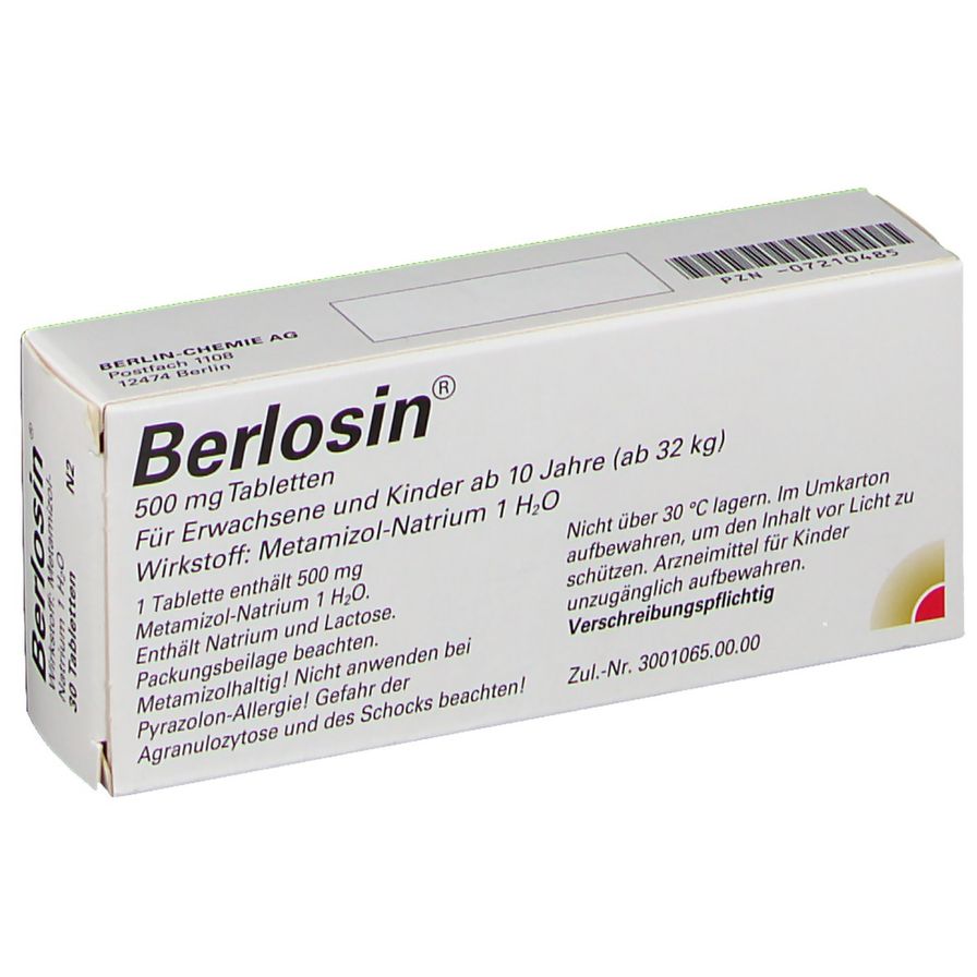 Berlosin® 500 mg 30 St - shop-apotheke.com