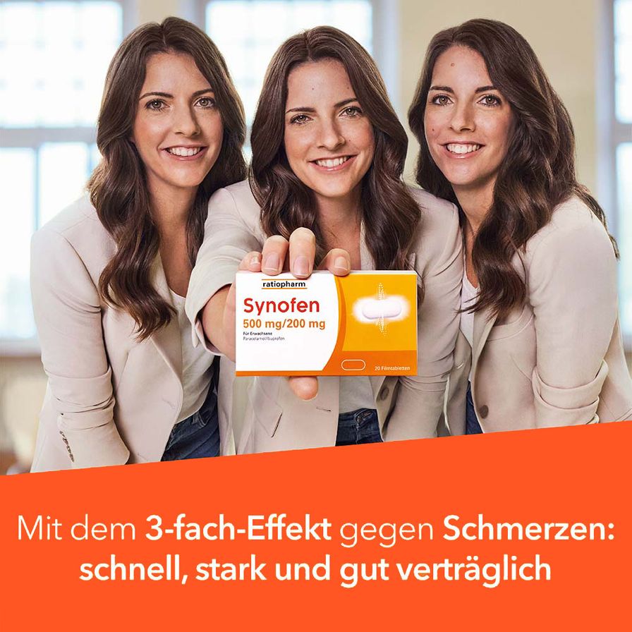 Synofen - mit Ibuprofen und Paracetamol 2x20 St - shop-apotheke.com