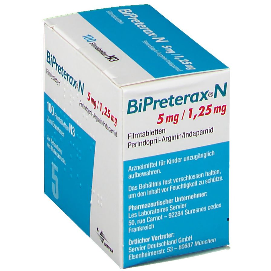 BiPreterax® N 5 mg/1,25 mg 100 St - shop-apotheke.com