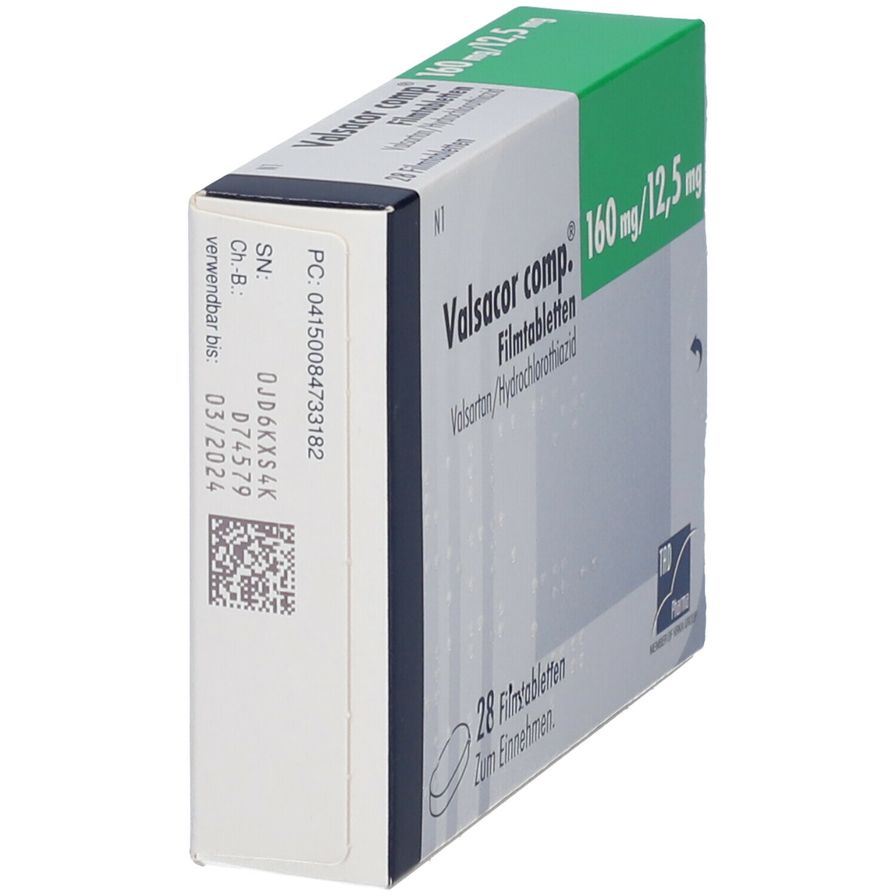 Valsacor comp.® 160 mg/12,5 mg 28 St - shop-apotheke.com
