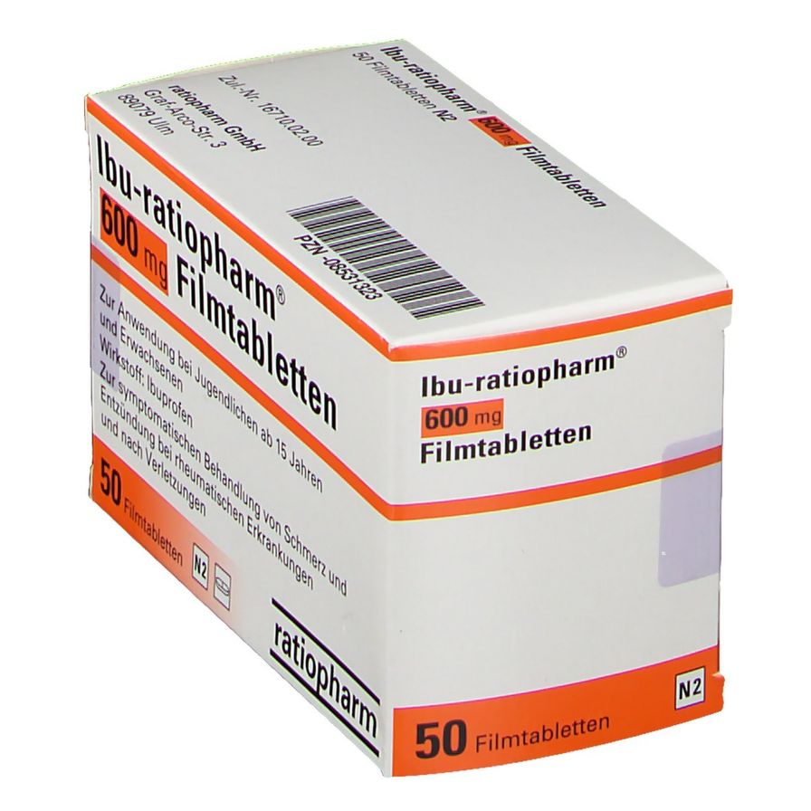 Ibu-ratiopharm® 600 mg 50 St - shop-apotheke.com