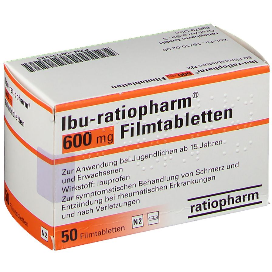 Ibu-ratiopharm® 600 mg 50 St - shop-apotheke.com