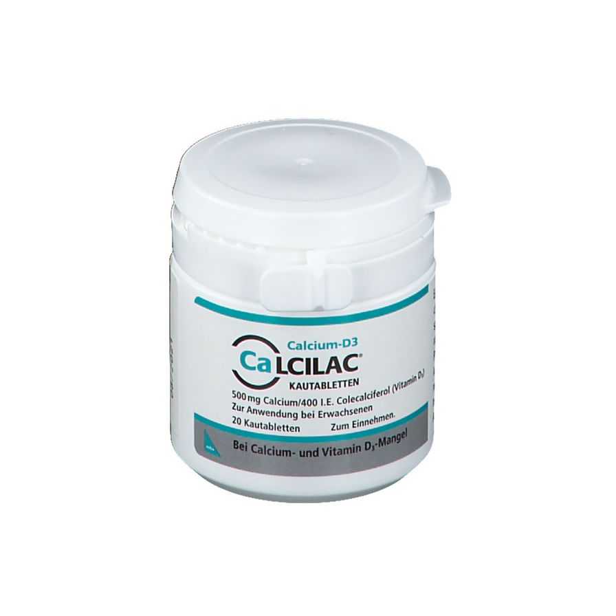 Calcilac® Kautabletten 500 mg/400 I.E. 20 St - shop-apotheke.com