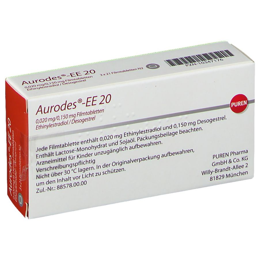 Aurodes®-EE 20 0,020 mg/0,150 mg 3x21 St - shop-apotheke.com