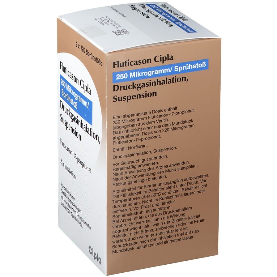 Fluticason Cipla 250 Mikrogramm/Sprühstoß 2 St - shop-apotheke.com