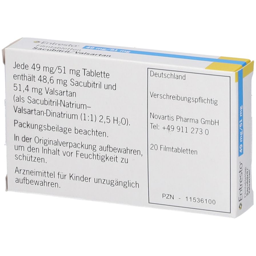 Entresto® 49 mg/51 mg 20 St - shop-apotheke.com