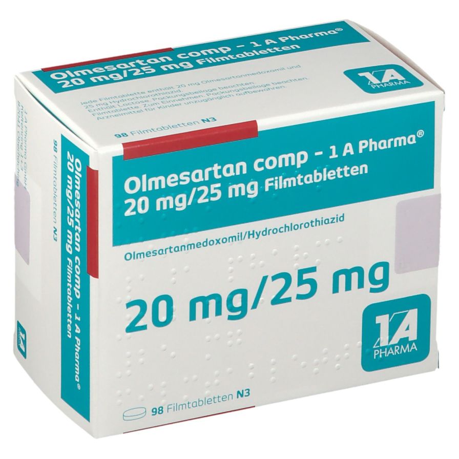 Olmesartan comp - 1 A Pharma® 20 mg/25 mg 98 St - shop-apotheke.com
