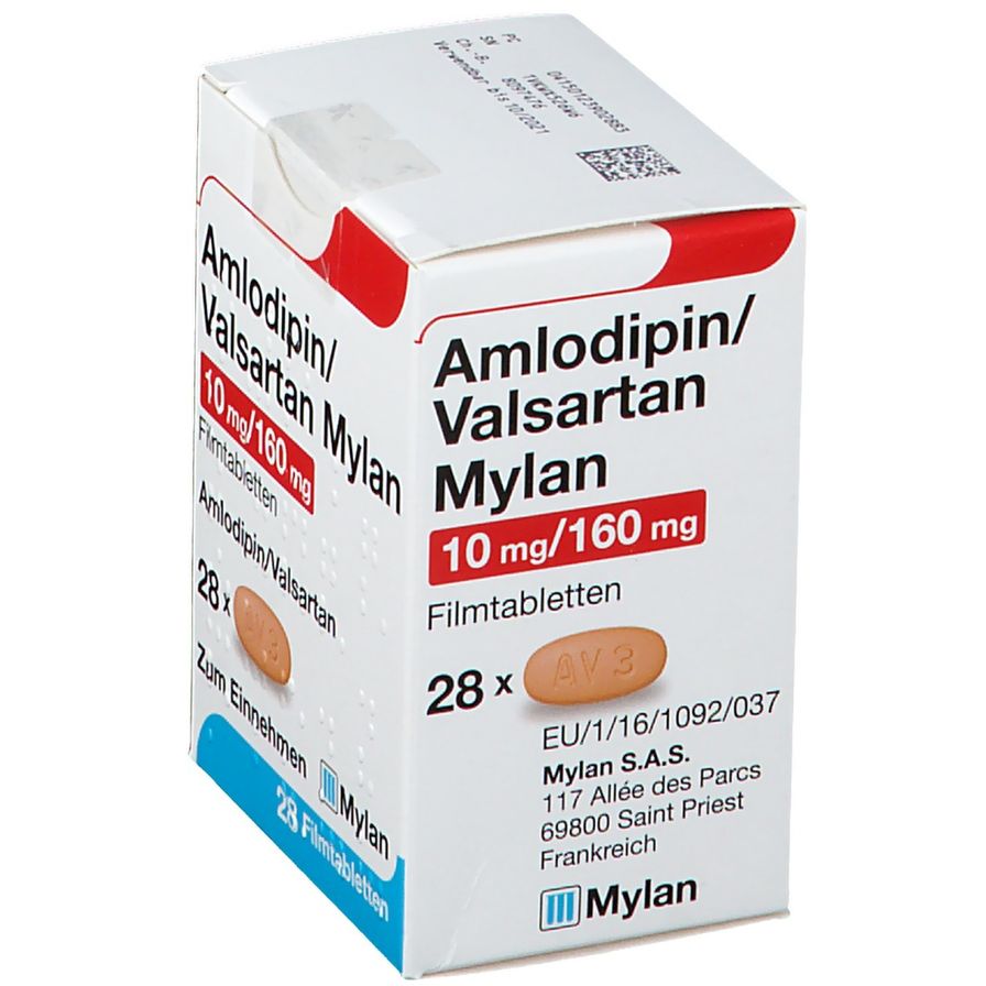 Amlodipin/Valsartan Mylan 10 mg/160 mg 28 St - shop-apotheke.com