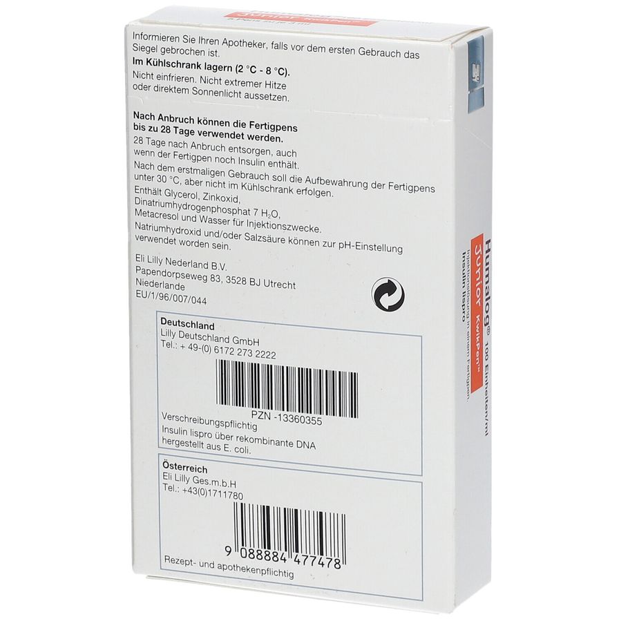 Humalog® 100 Einheiten/ml Junior KwikPen™ 5x3 ml - shop-apotheke.com