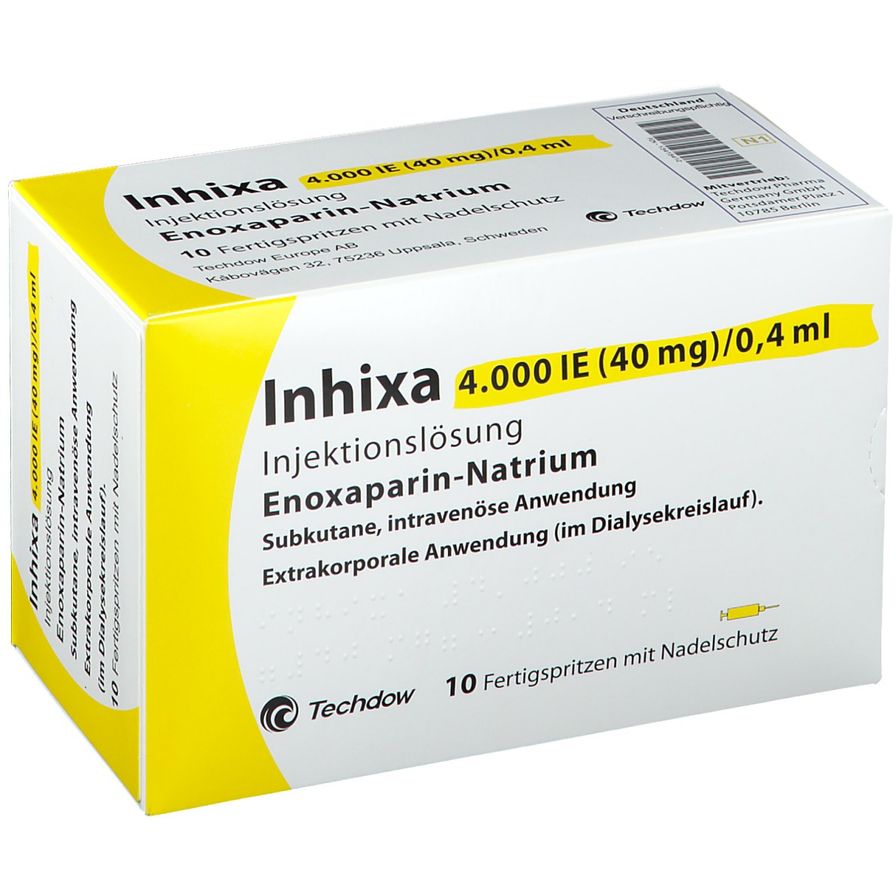 Inhixa 4.000 IE 40 mg/0,4 ml 10 St - shop-apotheke.com