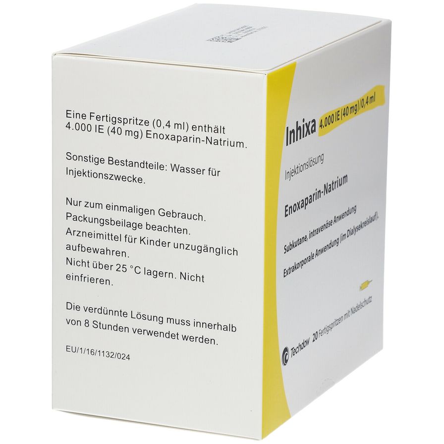Inhixa 4.000 IE 40 mg/0,4 ml 20 St - shop-apotheke.com