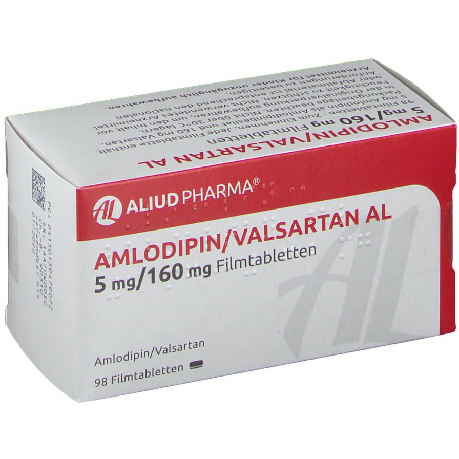 Amlodipin/Valsartan AL 5 mg/160 mg 98 St - shop-apotheke.com