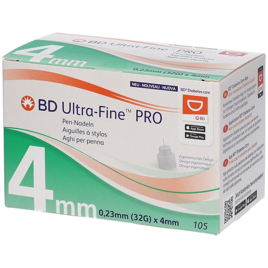 BD Ultra-Fine™ PRO 4 mm 32 G 105 St | SHOP APOTHEKE