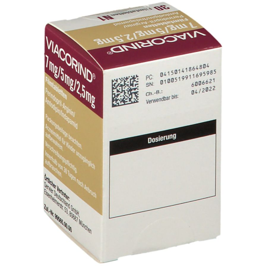 VIACORIND® 7 mg/5 mg/2,5 mg 30 St - shop-apotheke.com