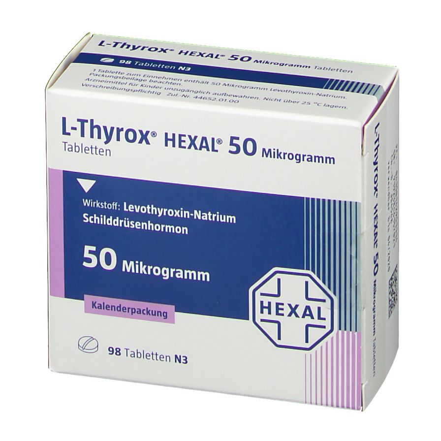 L-Thyrox® HEXAL® 50 µg 98 St - shop-apotheke.com