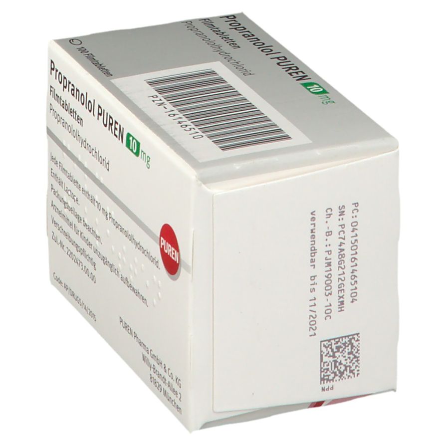 Propranolol PUREN 10 mg 100 St - shop-apotheke.com