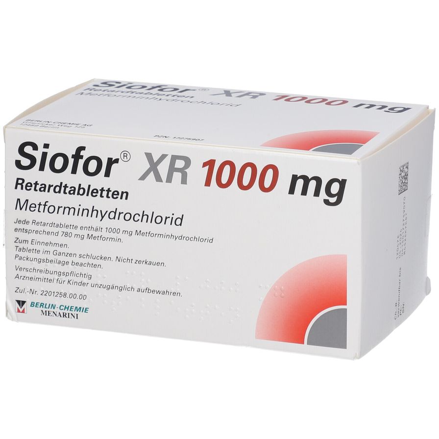 SIOFOR XR 1000 mg Retardtabletten 120 St - shop-apotheke.com