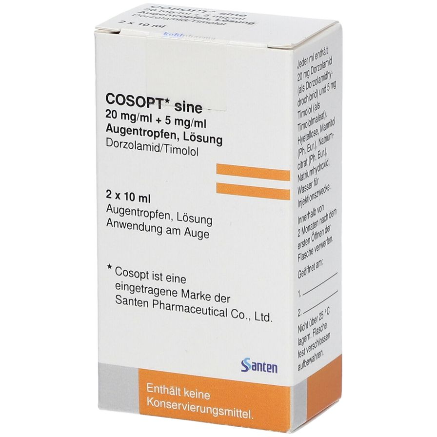 COSOPT sine 20 mg/ml + 5 mg/ml Augentropfen Lösung 2x10 ml - shop ...