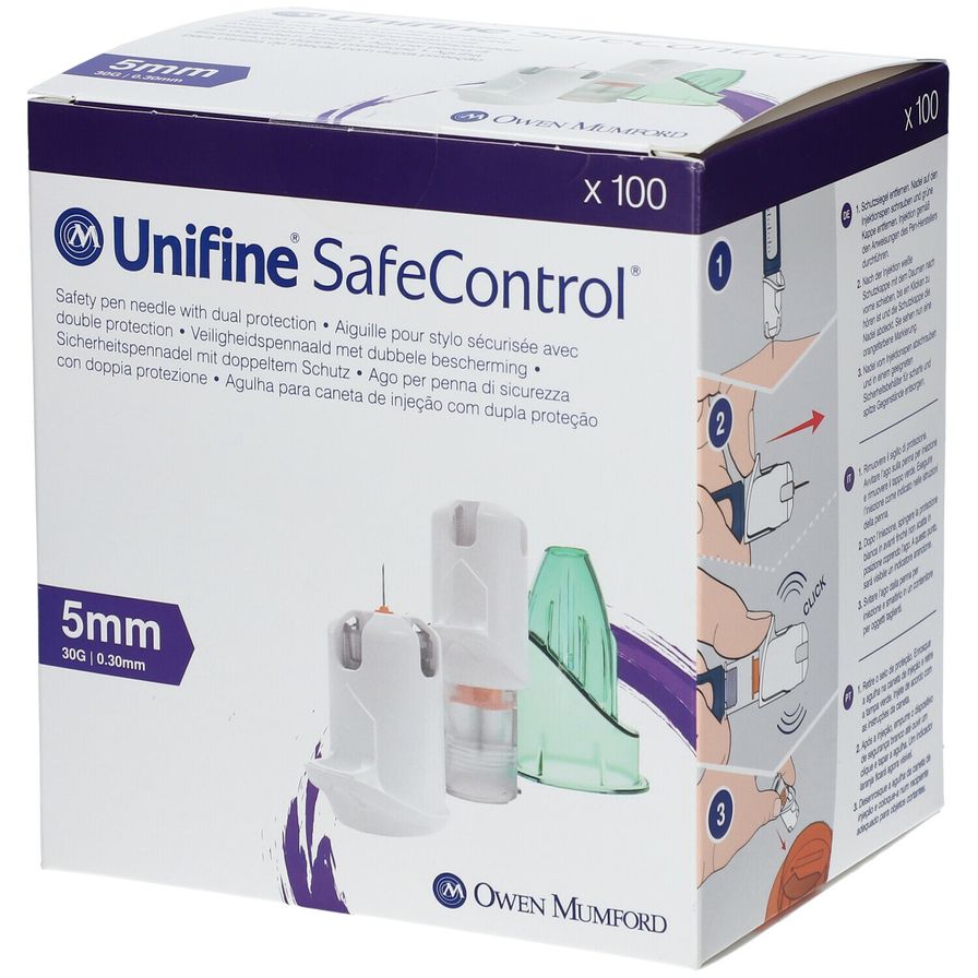 Owen Mumford Unifine® SafeControl® Pen-Nadel 5 mm x 30 G 100 St - shop-apotheke.com