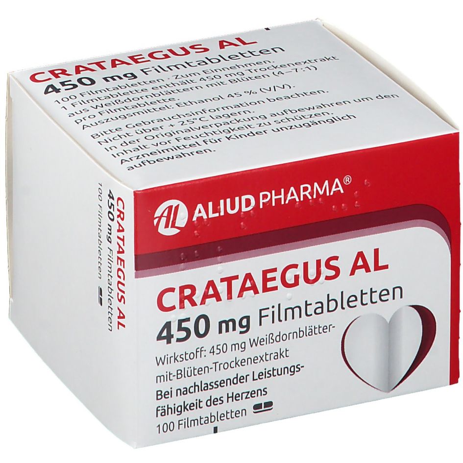 Crataegus AL 450 mg Filmtabletten 100 St - shop-apotheke.com