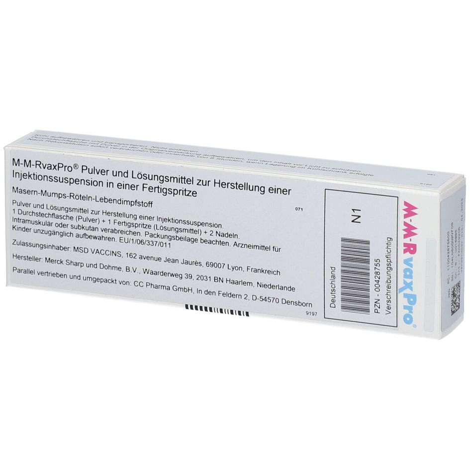 M-M-RvaxPro P.+LM H.Inj.-Susp.Fertigspr.m.Kanüle 0,5 ml - shop-apotheke.com