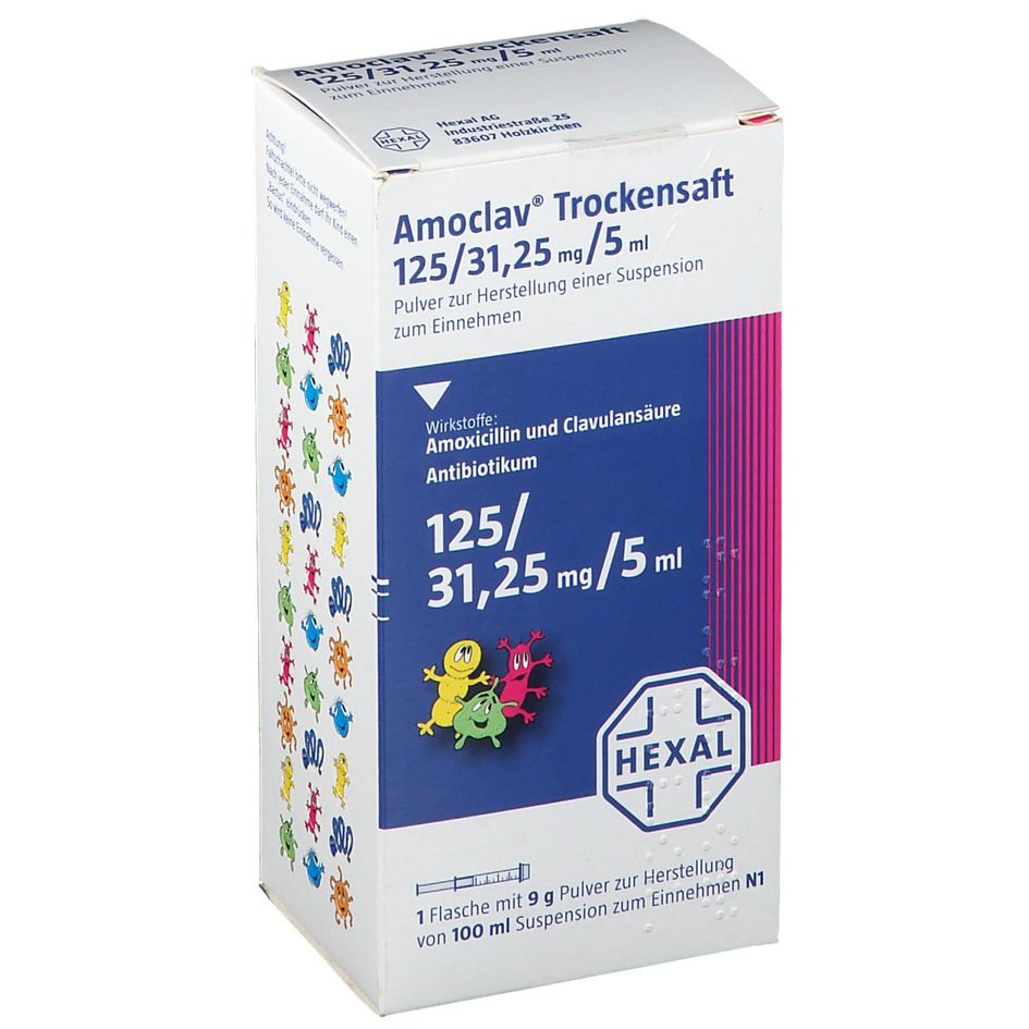 Amoclav® Trockensaft 125/31,25 mg/5 ml 100 ml - shop-apotheke.com