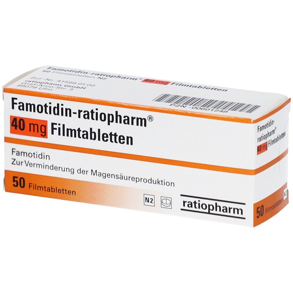 Famotidin-ratiopharm® 40 mg 50 St - shop-apotheke.com
