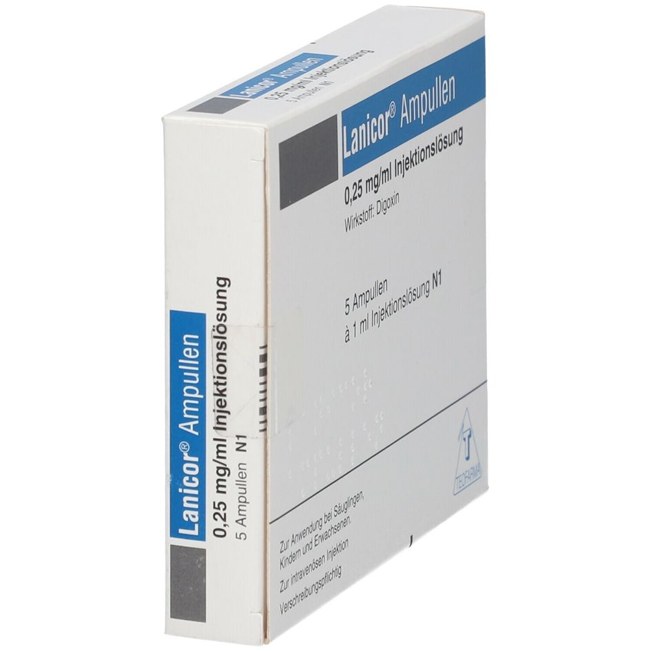 Lanicor® Ampullen 0,25 mg Digoxin/ml 5x1 ml - shop-apotheke.com