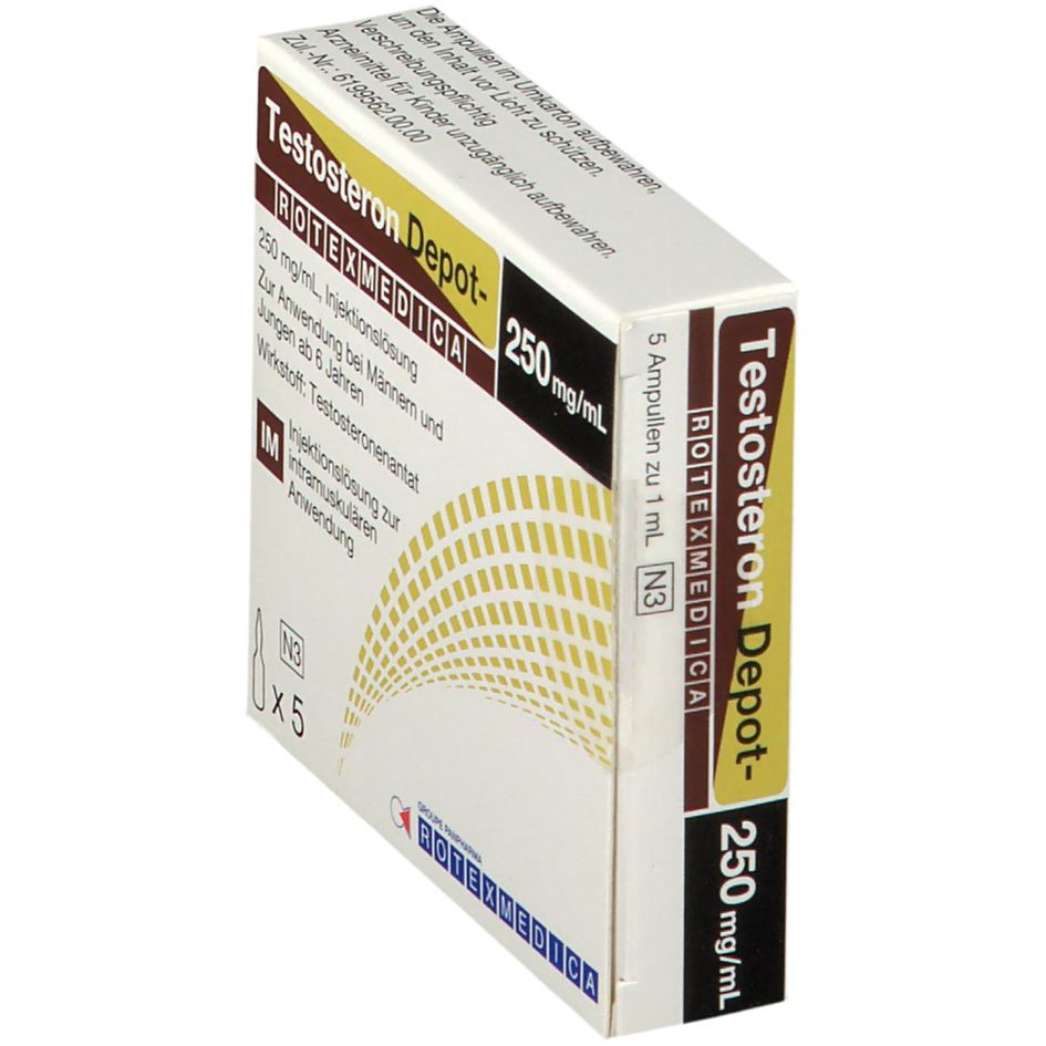 Testosteron Depot-Rotexmedica 250 mg/ml 5x1 ml - shop-apotheke.com