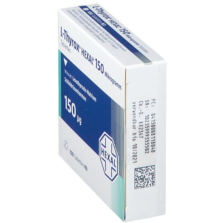 L-Thyrox® HEXAL® 150 µg 100 St - shop-apotheke.com