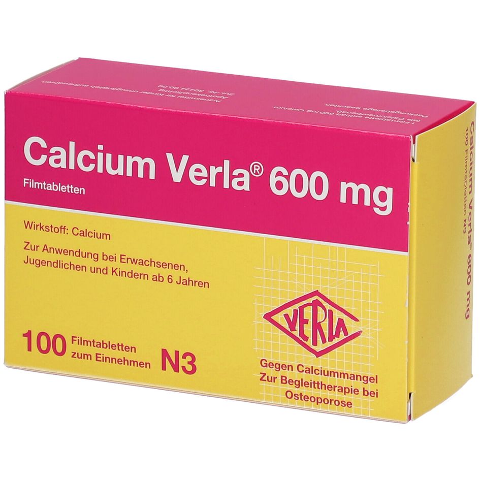 Calcium Verla® 600 mg Filmtabletten 100 St - shop-apotheke.com