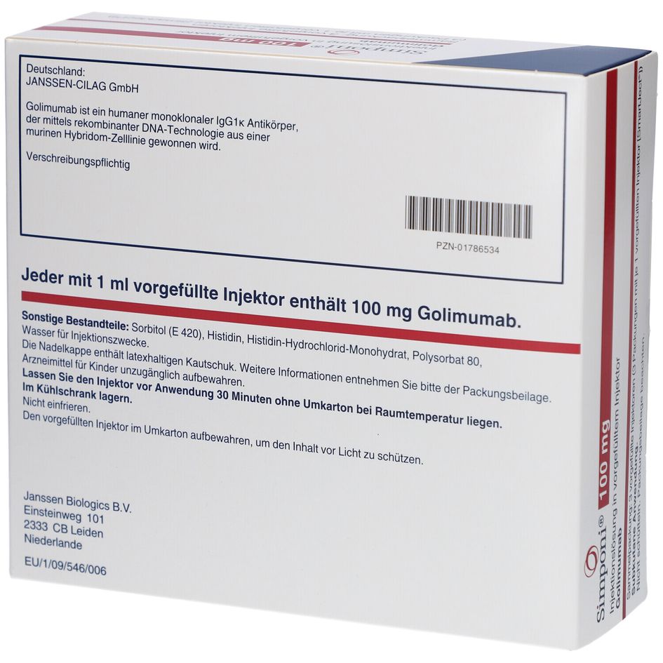 Simponi® 100 mg Injektionslösung 3x1 St - shop-apotheke.com