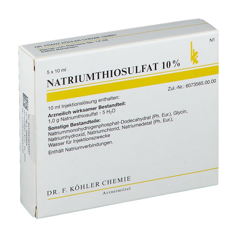 NATRIUMTHIOSULFAT 10 % 5x10 ml - shop-apotheke.com