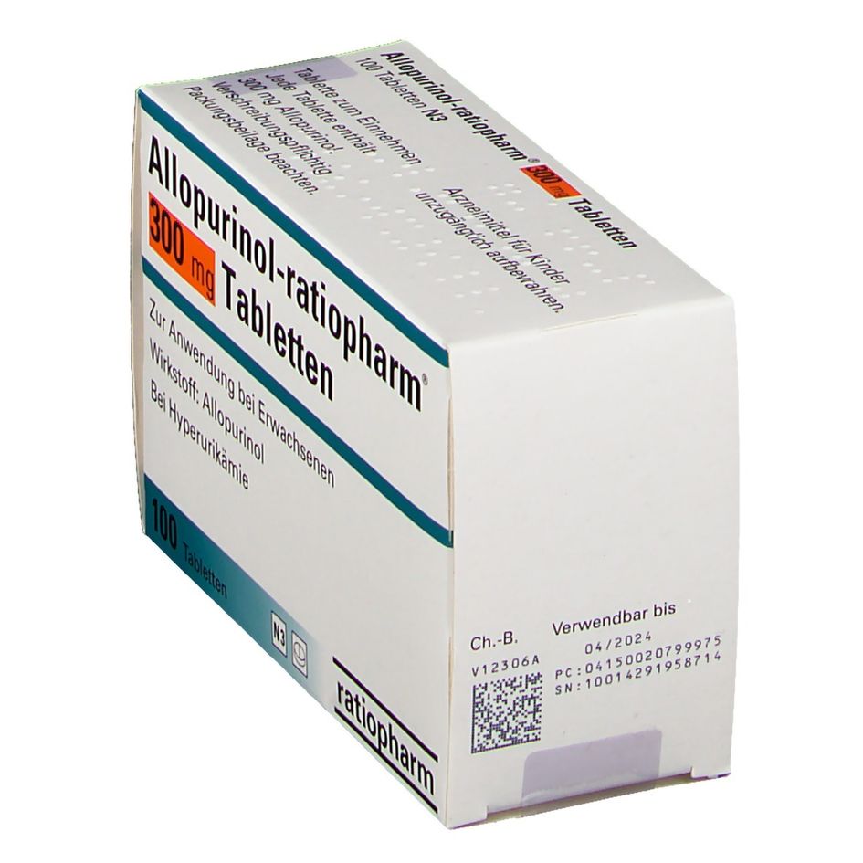 Allopurinol-ratiopharm® 300 mg 100 St - shop-apotheke.com