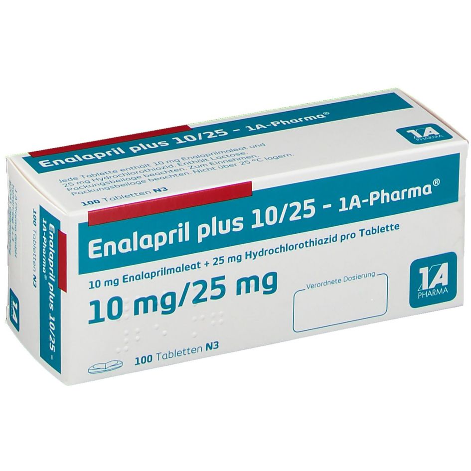 Enalapril plus 10/25 - 1 A Pharma® 100 St - shop-apotheke.com