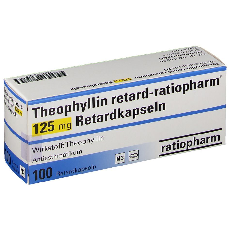 Theophyllin retard-ratiopharm® 125 mg 100 St - shop-apotheke.com